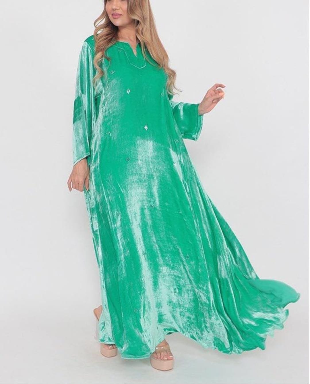 Mint Green One Piece Kaftan - Etsy