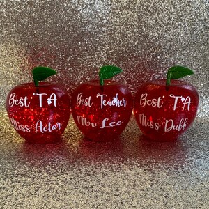 Personalised Teacher Thank You Apple Gift - Etsy
