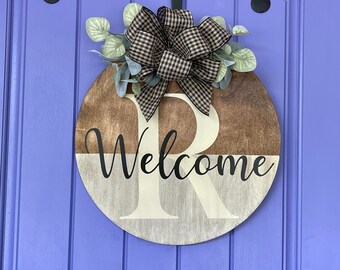Round Welcome Sign | Etsy