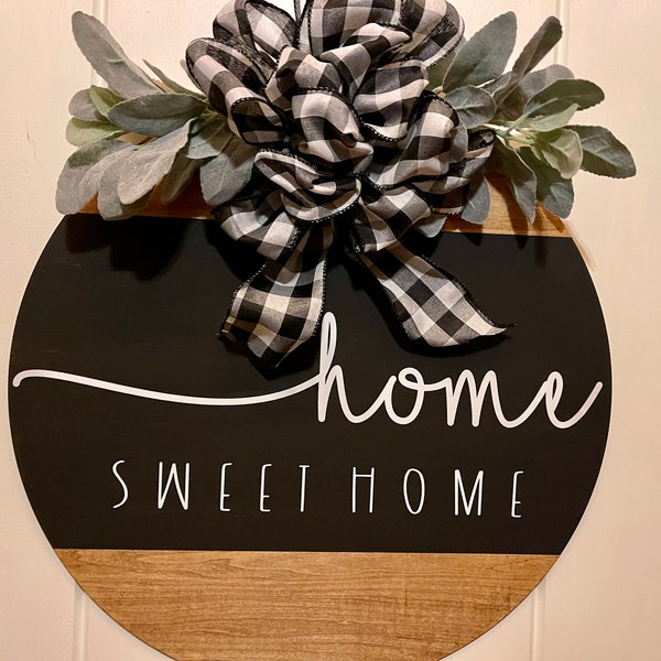 Round Welcome Signs for Front Door - Etsy