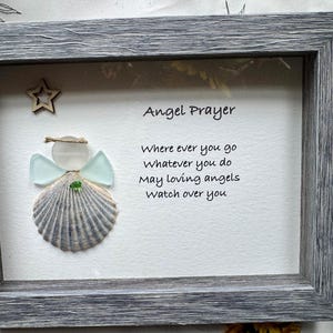 Sea Glass Pebble Art, Pebble Art Angel, Gift for Her, Angel Blessings ...