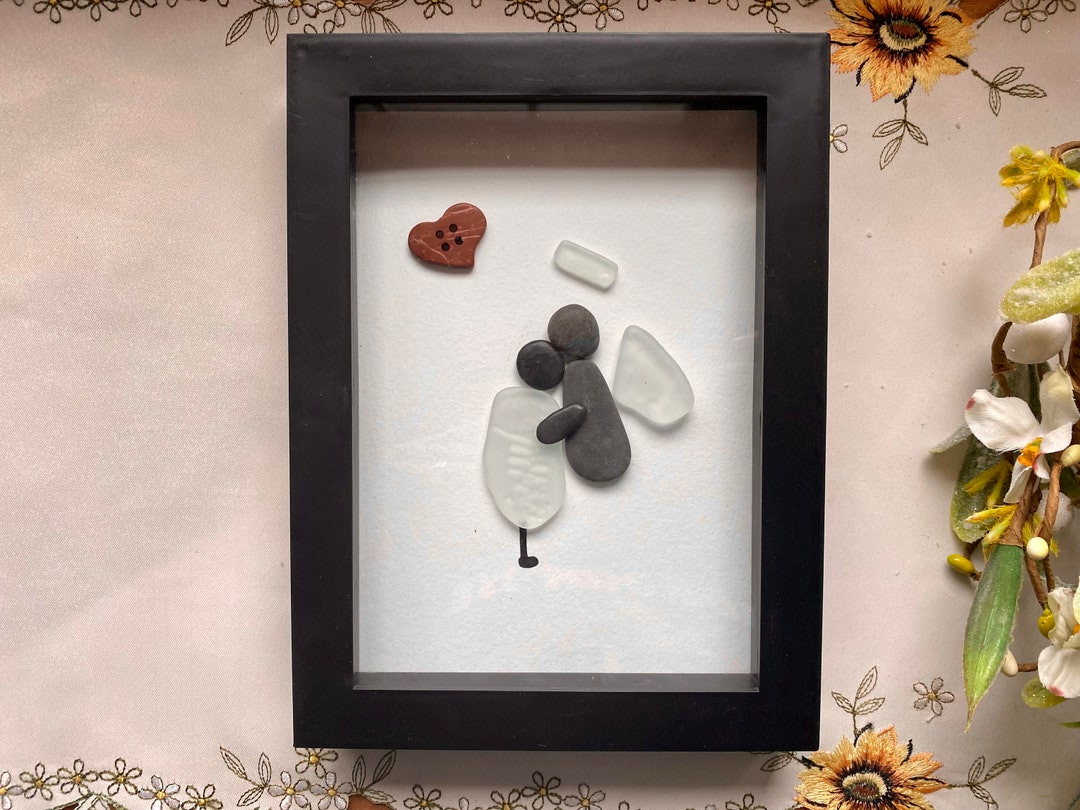 Sea Glass Pebble Art, Pebble Art Nature, Gift After Loss , Sympathy ...