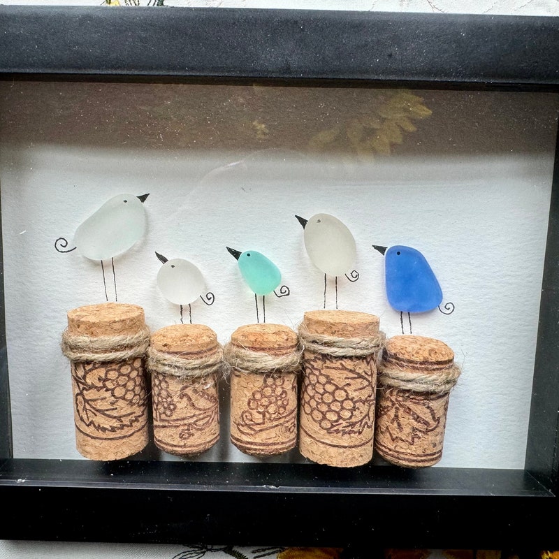 Sea Gulls Sea Glass Art - Etsy