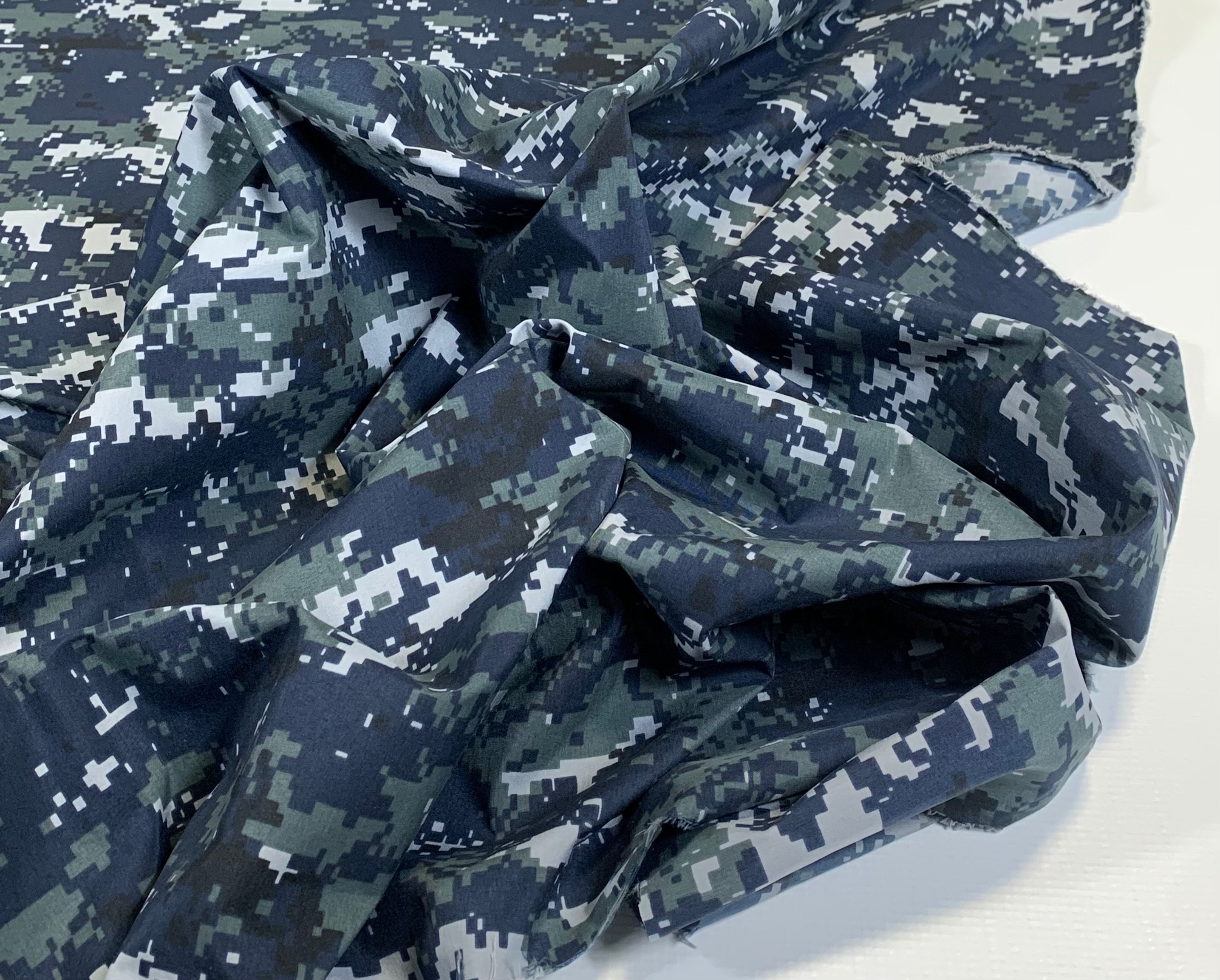 Nwu Type 1 Navy Digital Nylon Taffeta Camo Fabric 60W Camouflage DWR