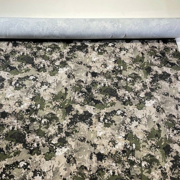 Camo Fabric by the Yard Cotton - Etsy