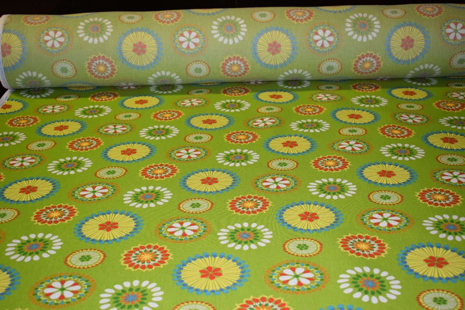 Green Floral Poly Canvas Duck Fabric 54 UV Marine Outdoor Upholstery ...
