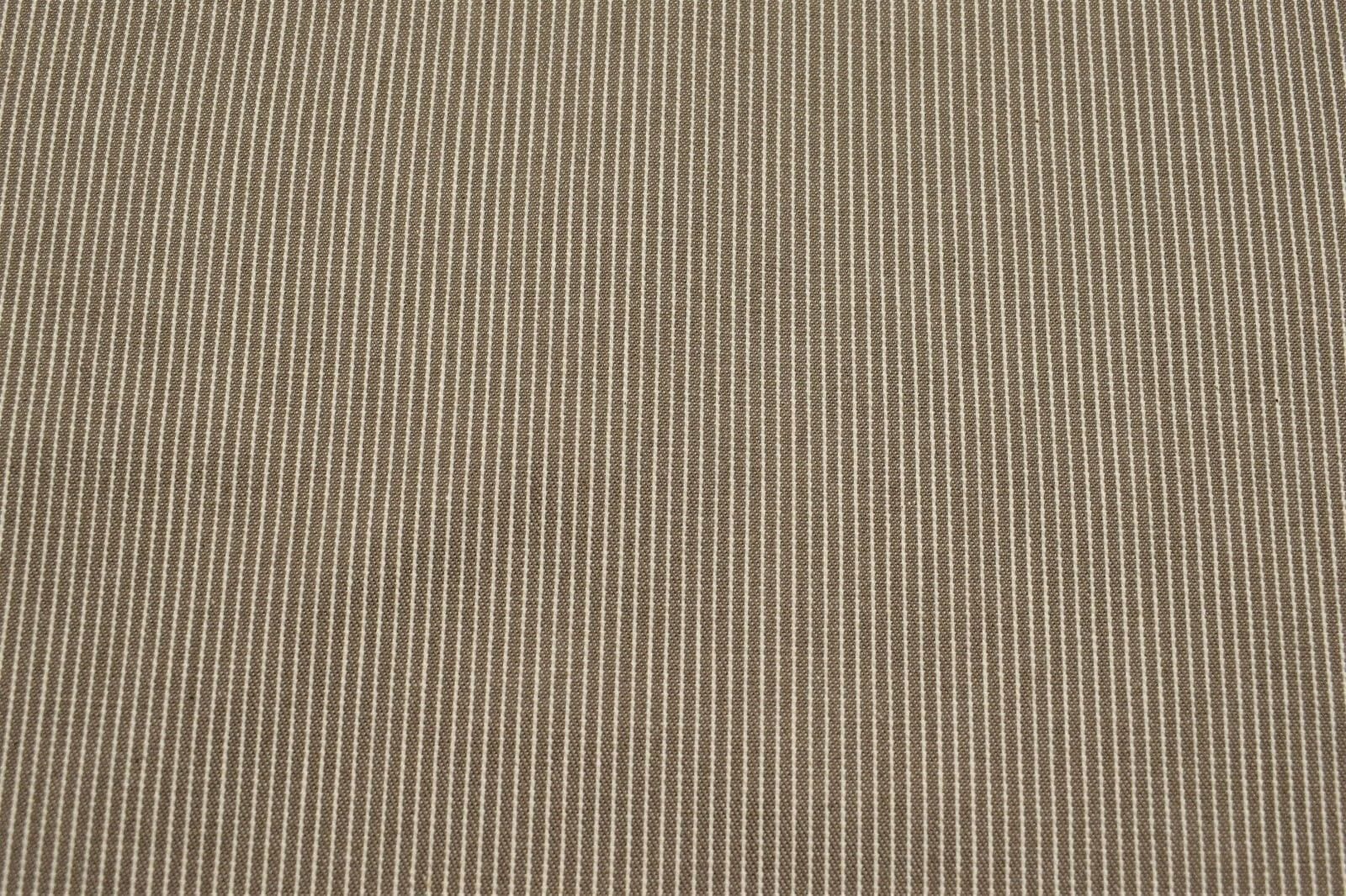 Tan Beige Pinstripe Fabric Upholstery Drapery Cotton Ticking 55W Decorative