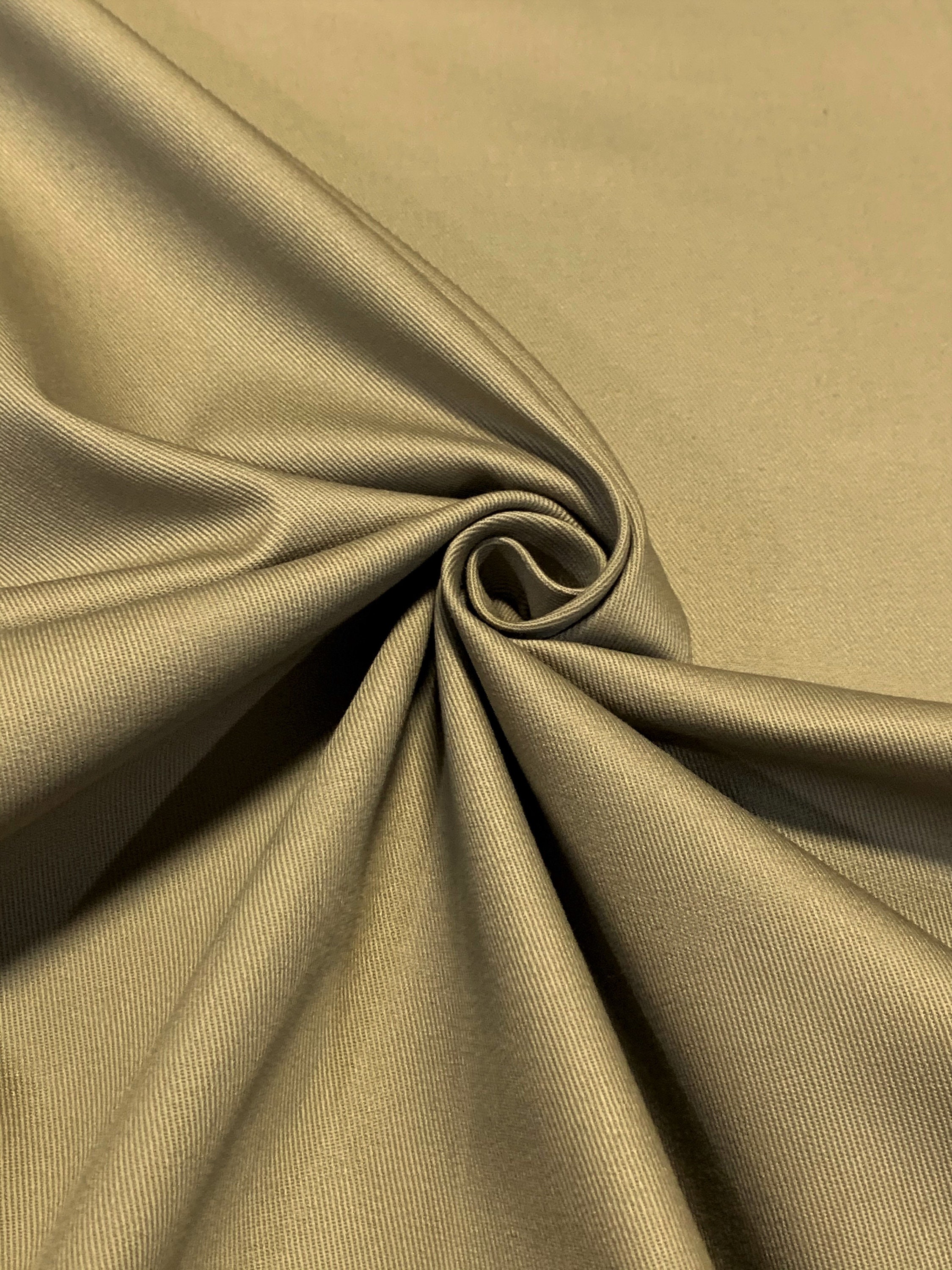 Khaki 8OZ. Cotton Poly Canvas Twill Fabric 67Wide Upholstery Apparel ...