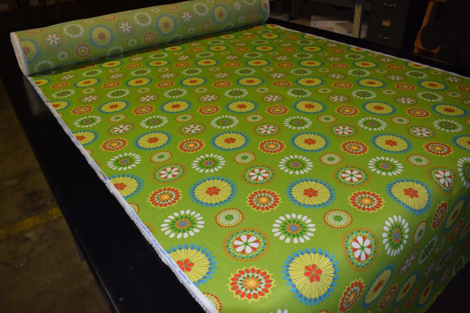 Green Floral Poly Canvas Duck Fabric 54 UV Marine Outdoor Upholstery ...