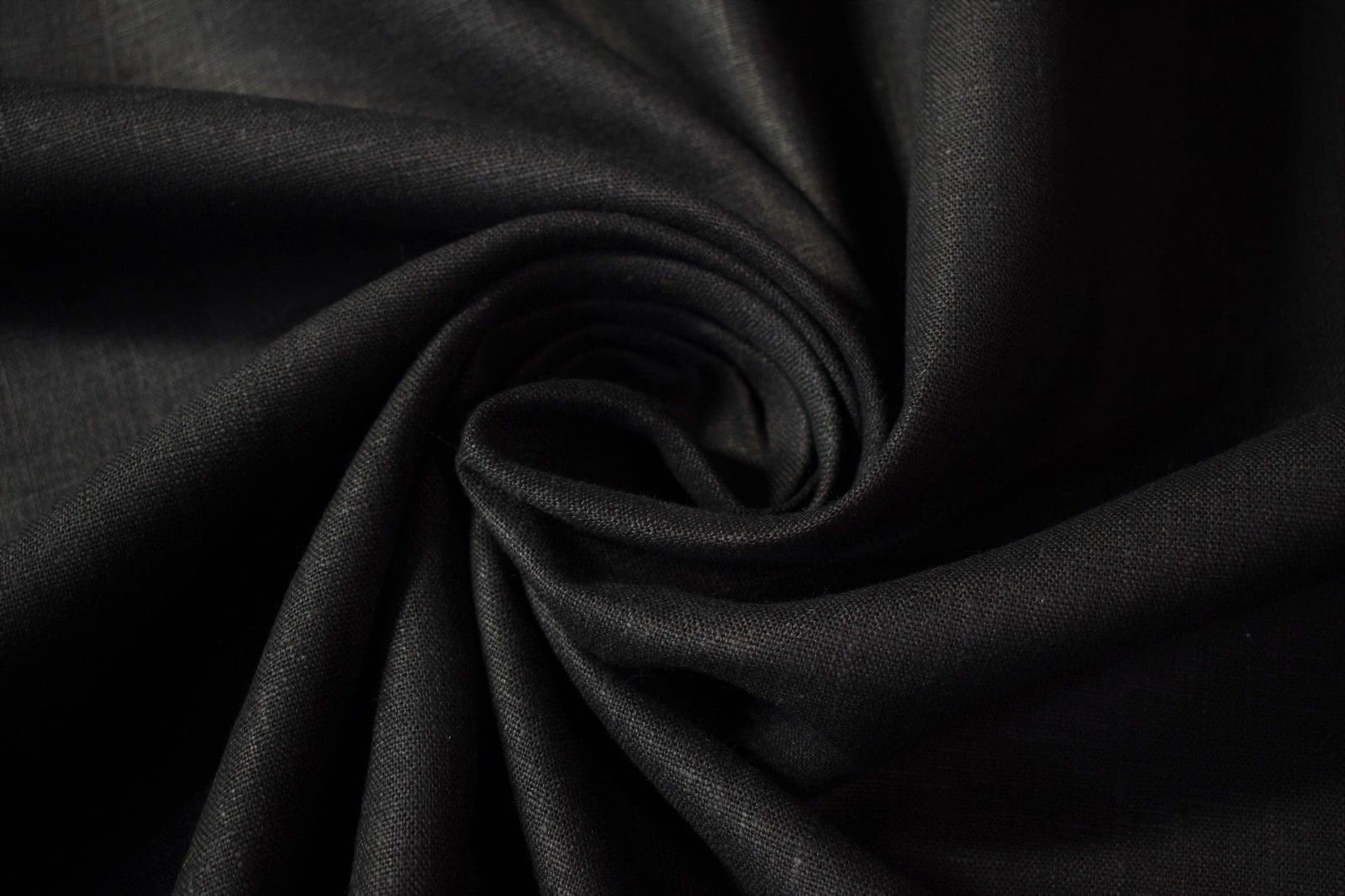 Jet Black 7 OZ. 100% Flax Linen Organic Fabric 57 Wide Apparel Shirting ...