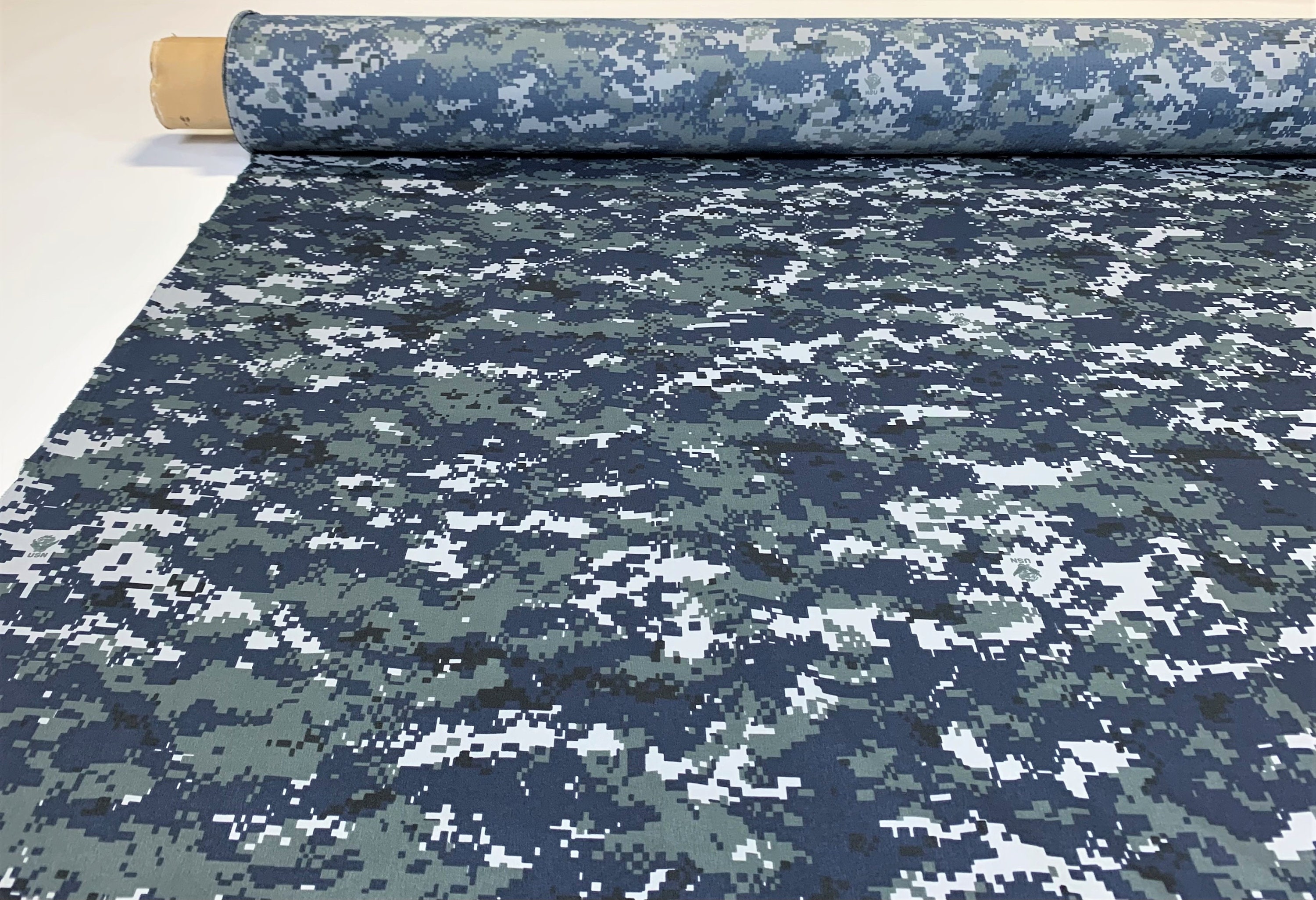Nwu Type 1 Navy Digital Nylon Taffeta Camo Fabric 60W Camouflage DWR