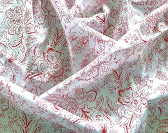 Red Toile Fabric - Etsy
