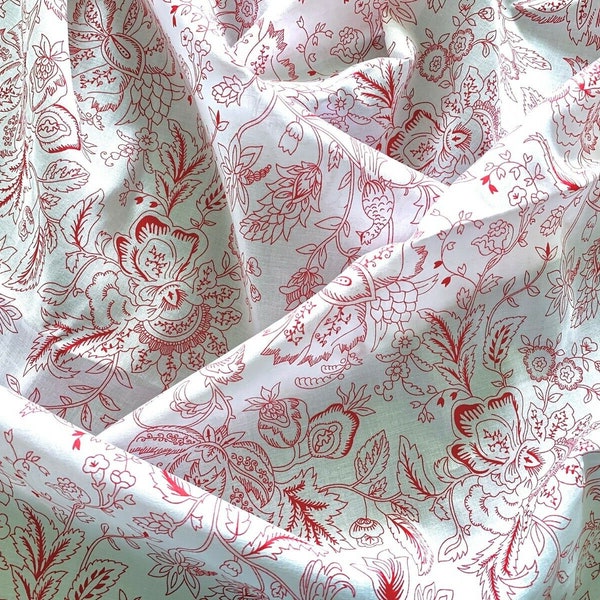 Red Toile Fabric - Etsy