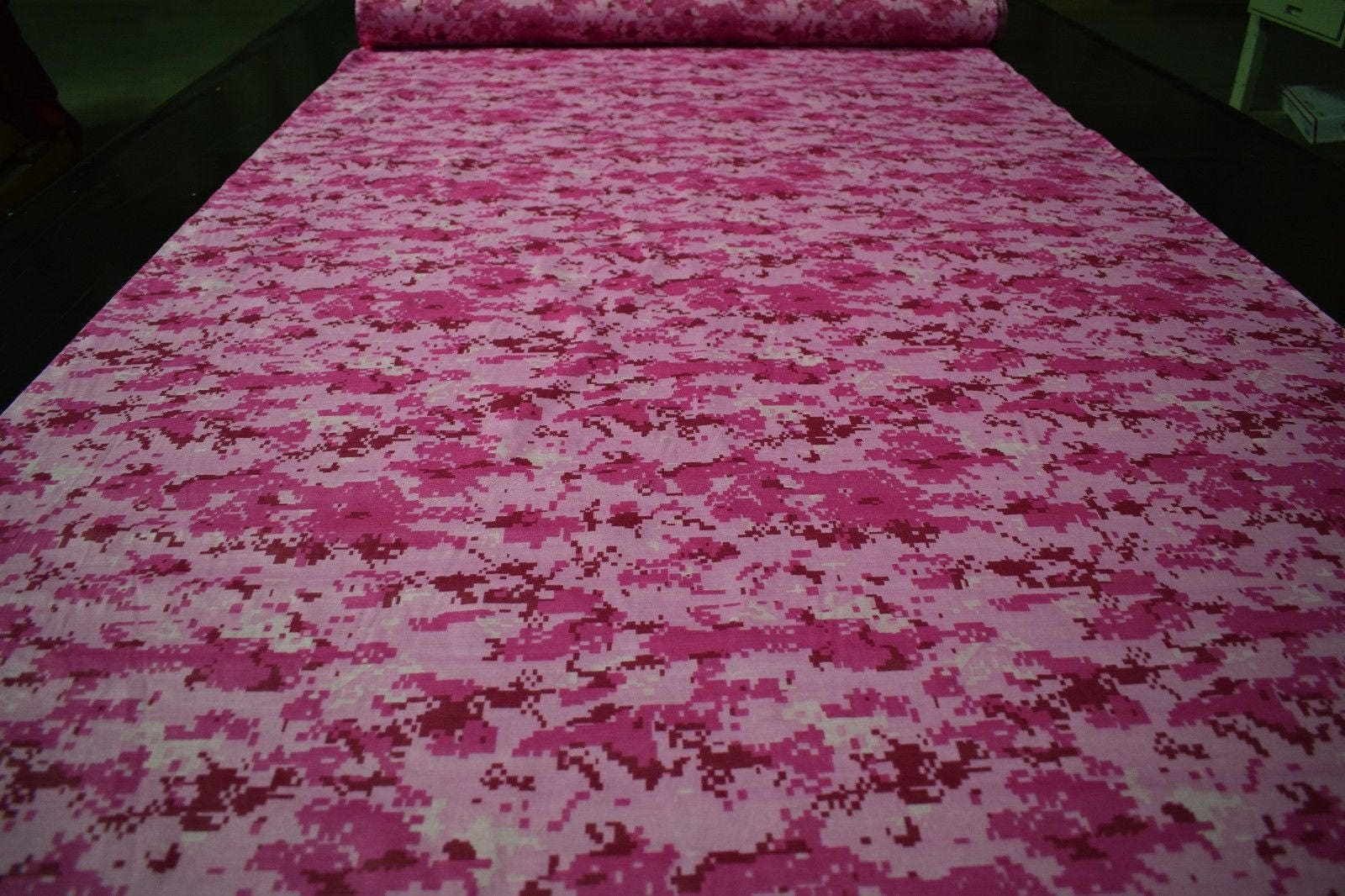 Pink Digital Camouflage Print Quilt Fabric Craft Apparel Upholstery 45W ...