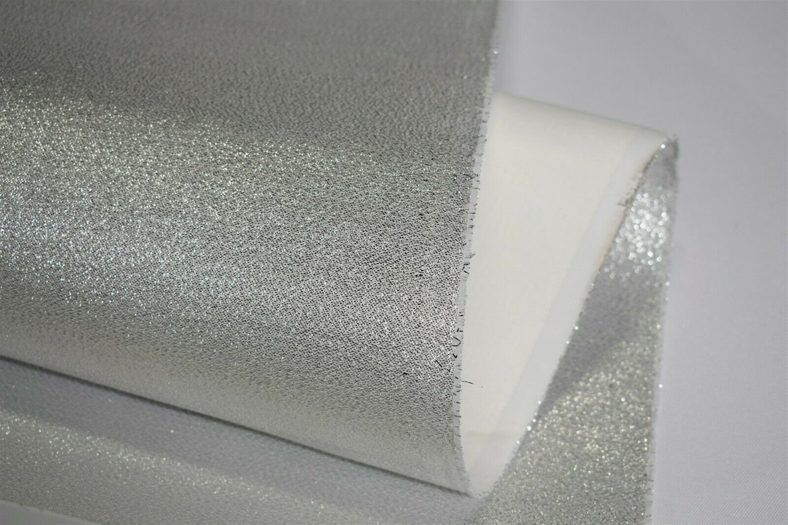 Glitter Silver Poly Pro Twill Jersery Sportswear Apparel Craft Fabric ...