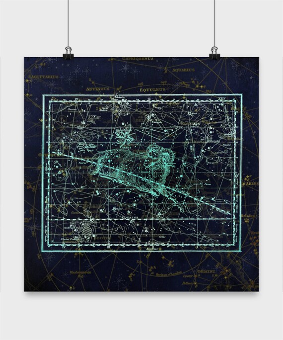 Aries Star Chart Poster Poster Stars Celestial Astrology | Etsy