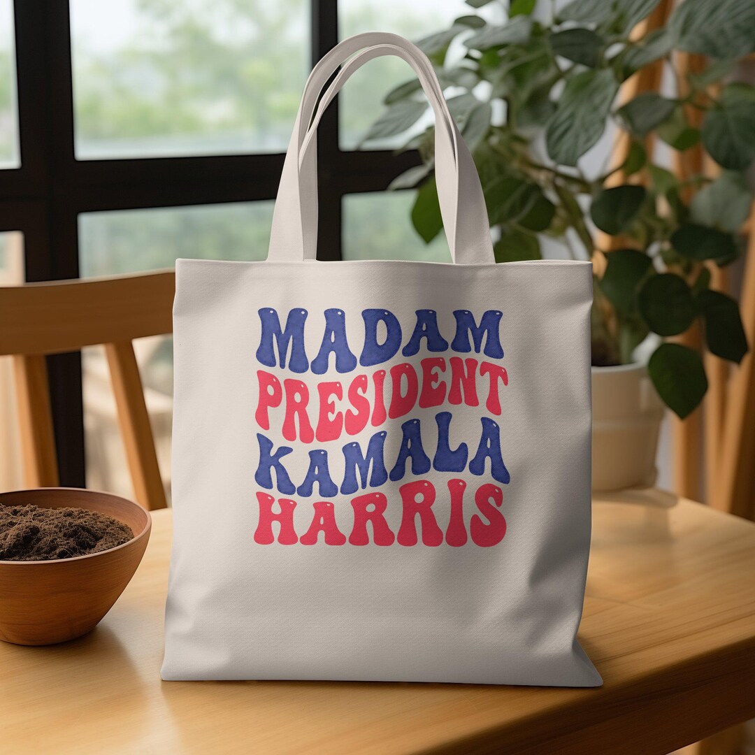 Madam President Kamala Harris Tote Bag, Political Statement Tote ...