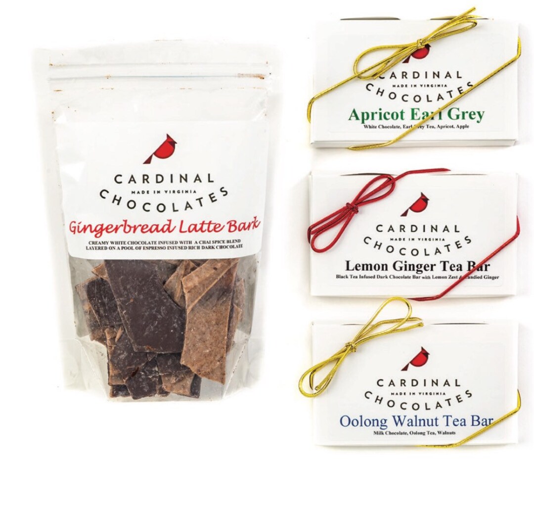 Tea Infused Chocolate Sampler Box: Gingerbread Chocolate Bark - Etsy