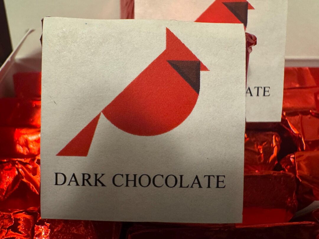 Cardinal Dark Chocolate Square - 15 Pieces. Teacher Gift, Gift for ...