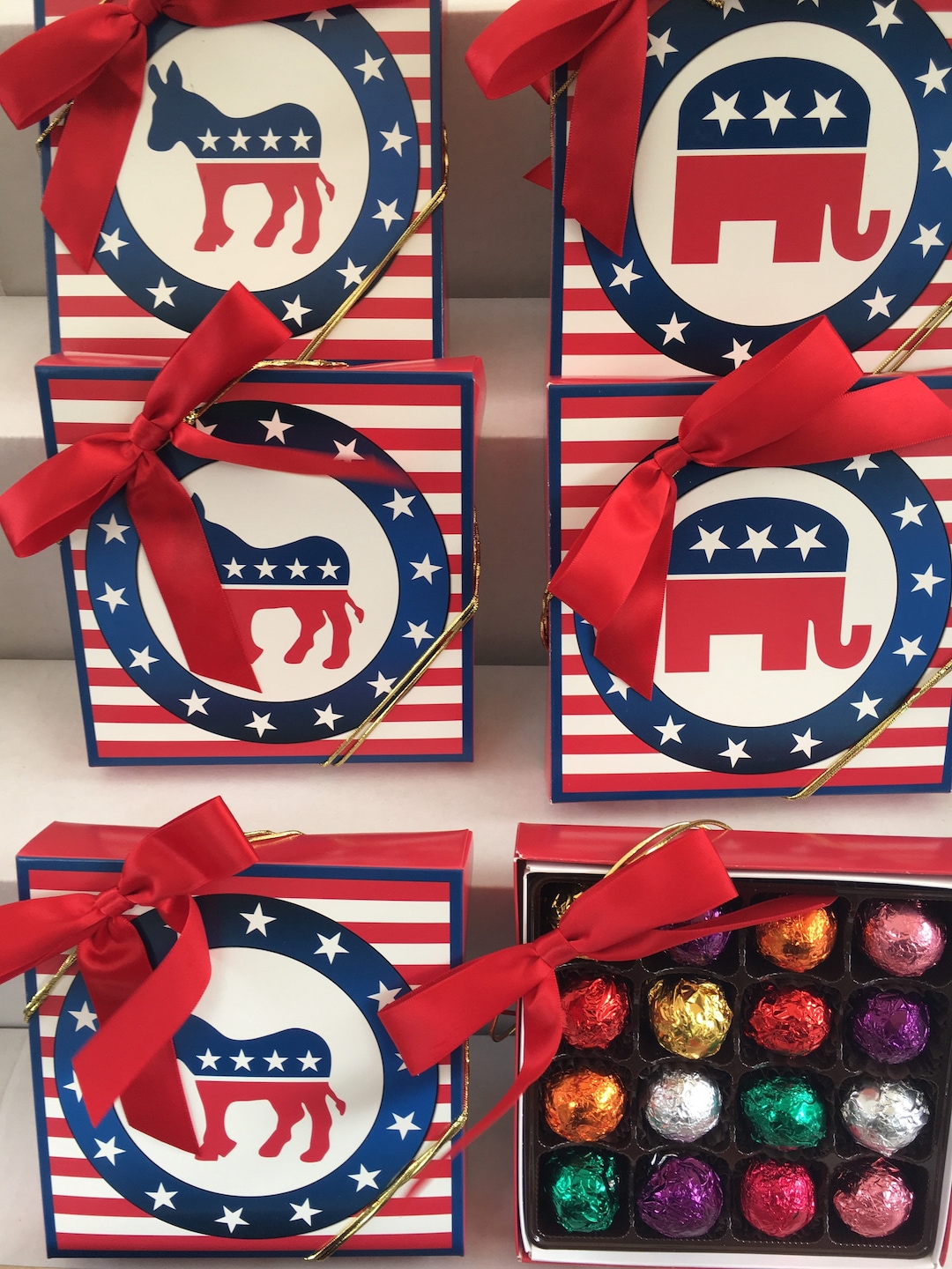 Gourmet Truffles Political Chocolate Republican Democrat Milk and Dark ...