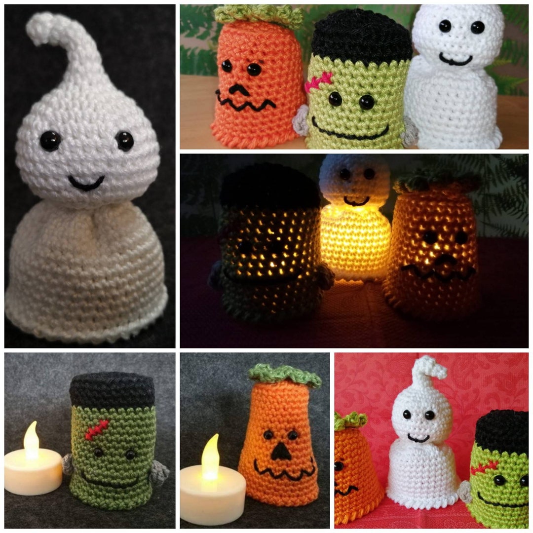 Crochet Pattern "greeting Trio" Halloween DIY - Etsy
