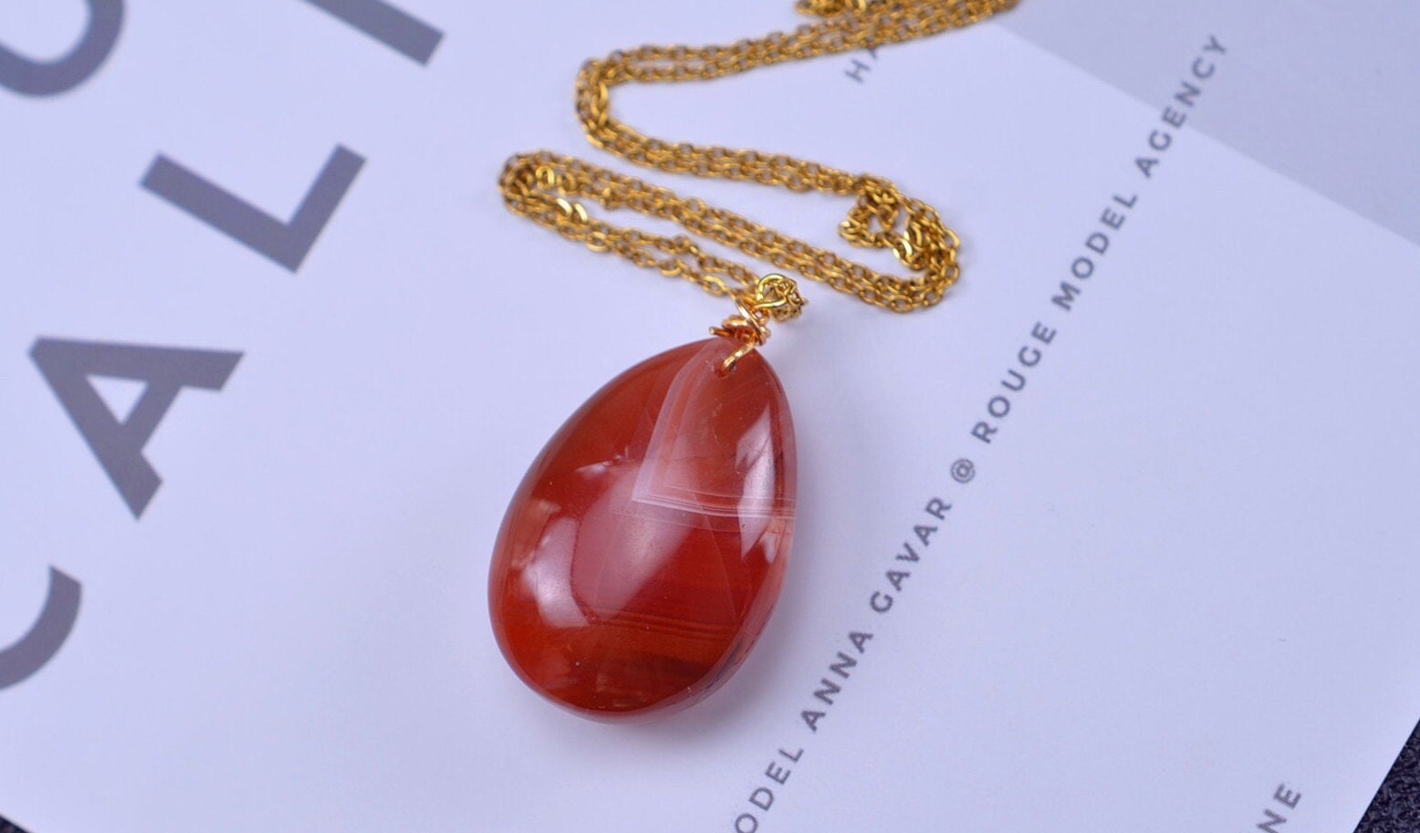 Chinese Natural Nanhong Agate Original Stone Pendant 18082006 Clearance ...