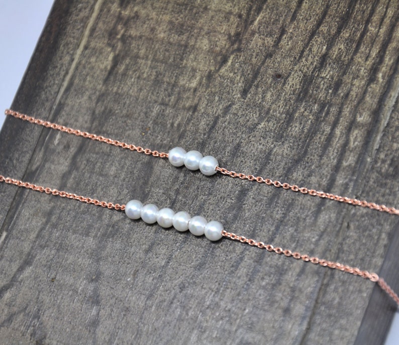 Dainty Pearl Bracelet Minimal everyday Bracelet Simple | Etsy