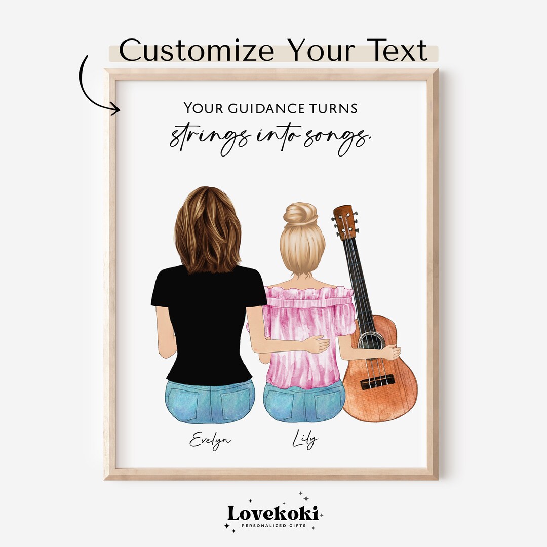 Personalized Guitar Teacher Gift, Teacher Appreciation Gift, Custom ...