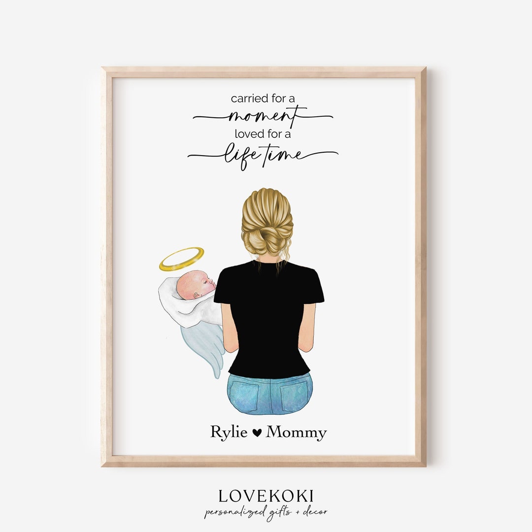 Mama of Angel, Baby Loss Gift, Baby Memorial Gift for Mom, Personalized ...