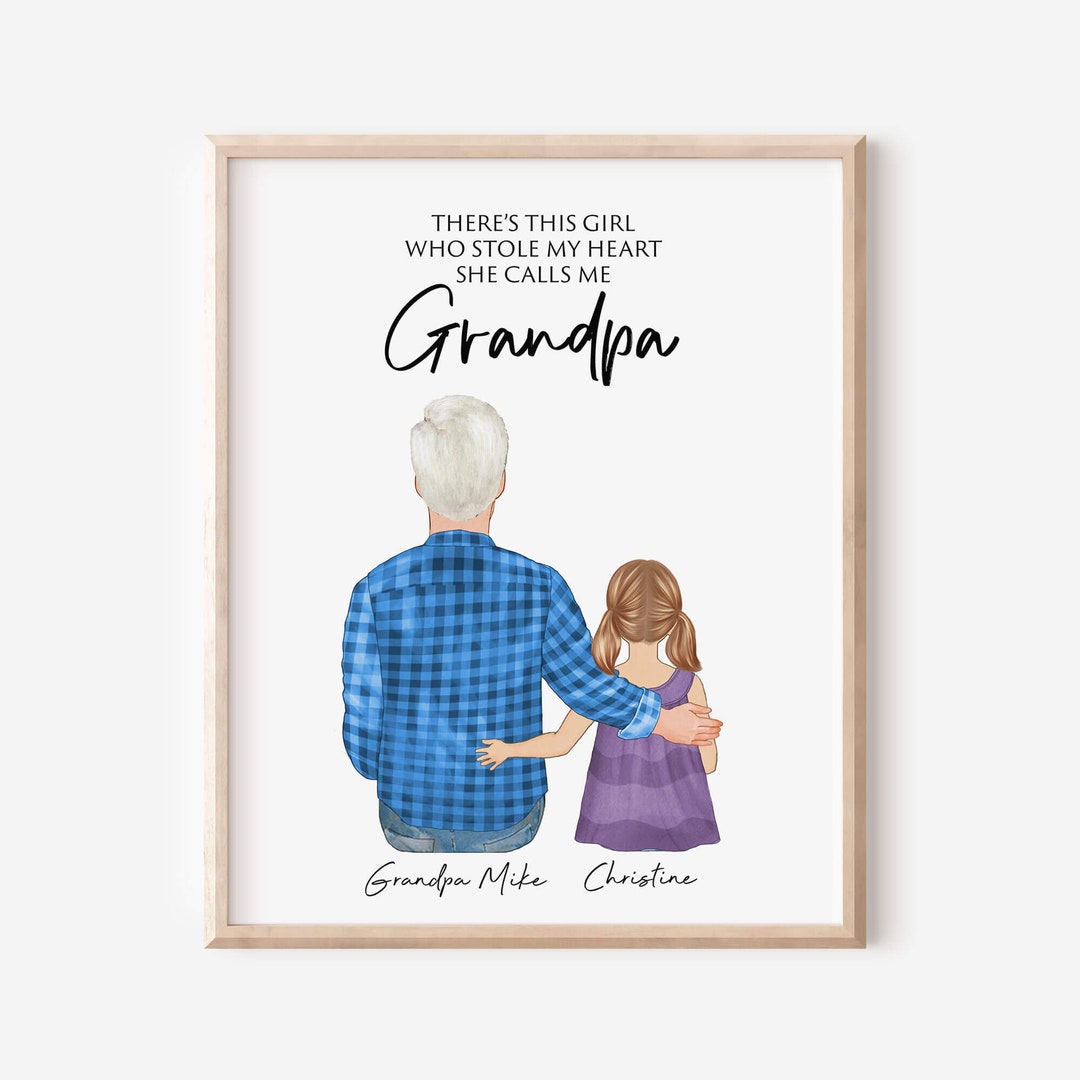 Personalized Christmas Gift for Grandpa, Grandfather and Granddaughter ...