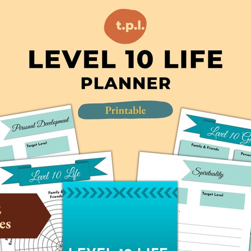 Level 10 Life Printable Wheel of Life Goal Planner Goal | Etsy