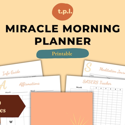 Miracle Morning Tracker Printable Morning Routine Journal - Etsy