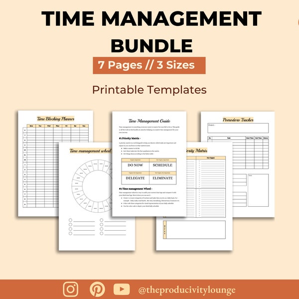 Time Management Planner - Etsy