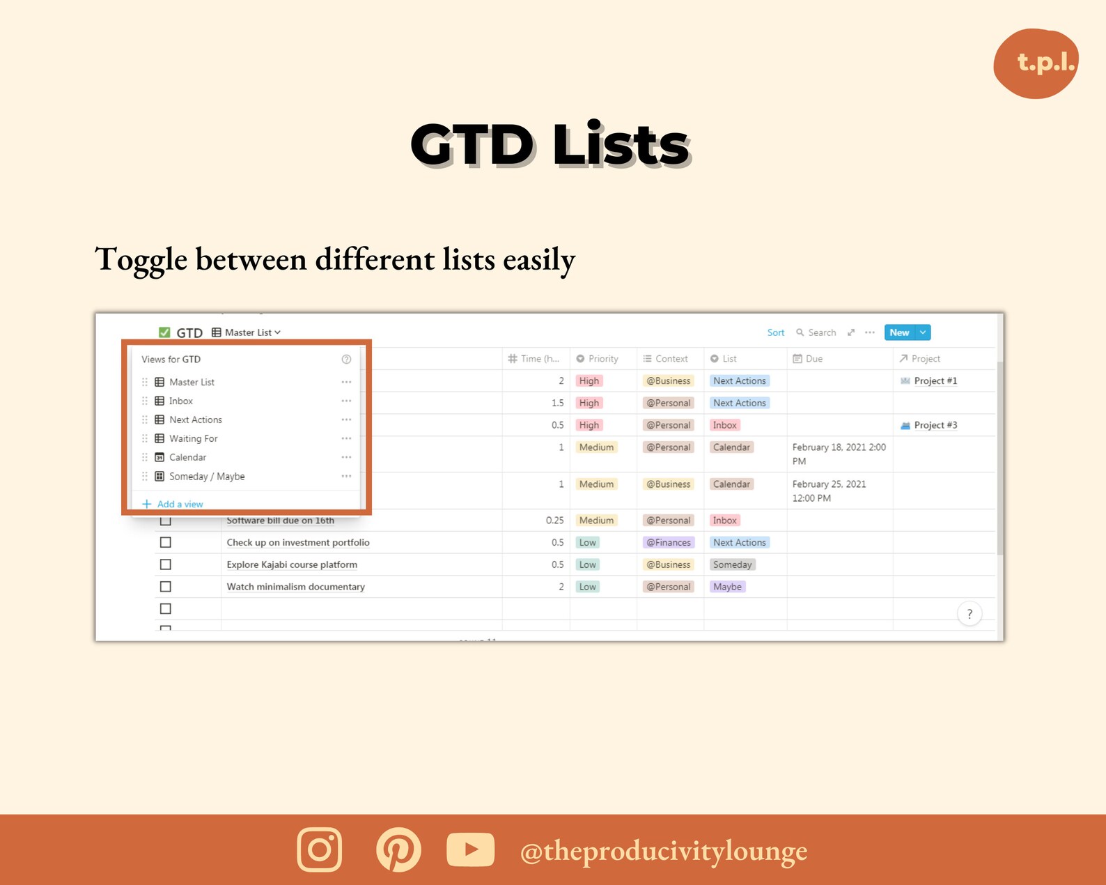GTD Notion Template: Getting Things Done System (digital Download) - Etsy