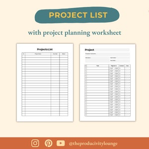 GTD Printable Planner Bundle: Getting Things Done Worksheets (editable ...