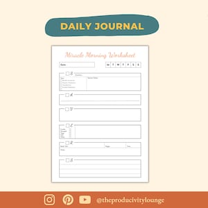 Miracle Morning Routine Planner - Miracle Morning Tracker, Life SAVERS ...