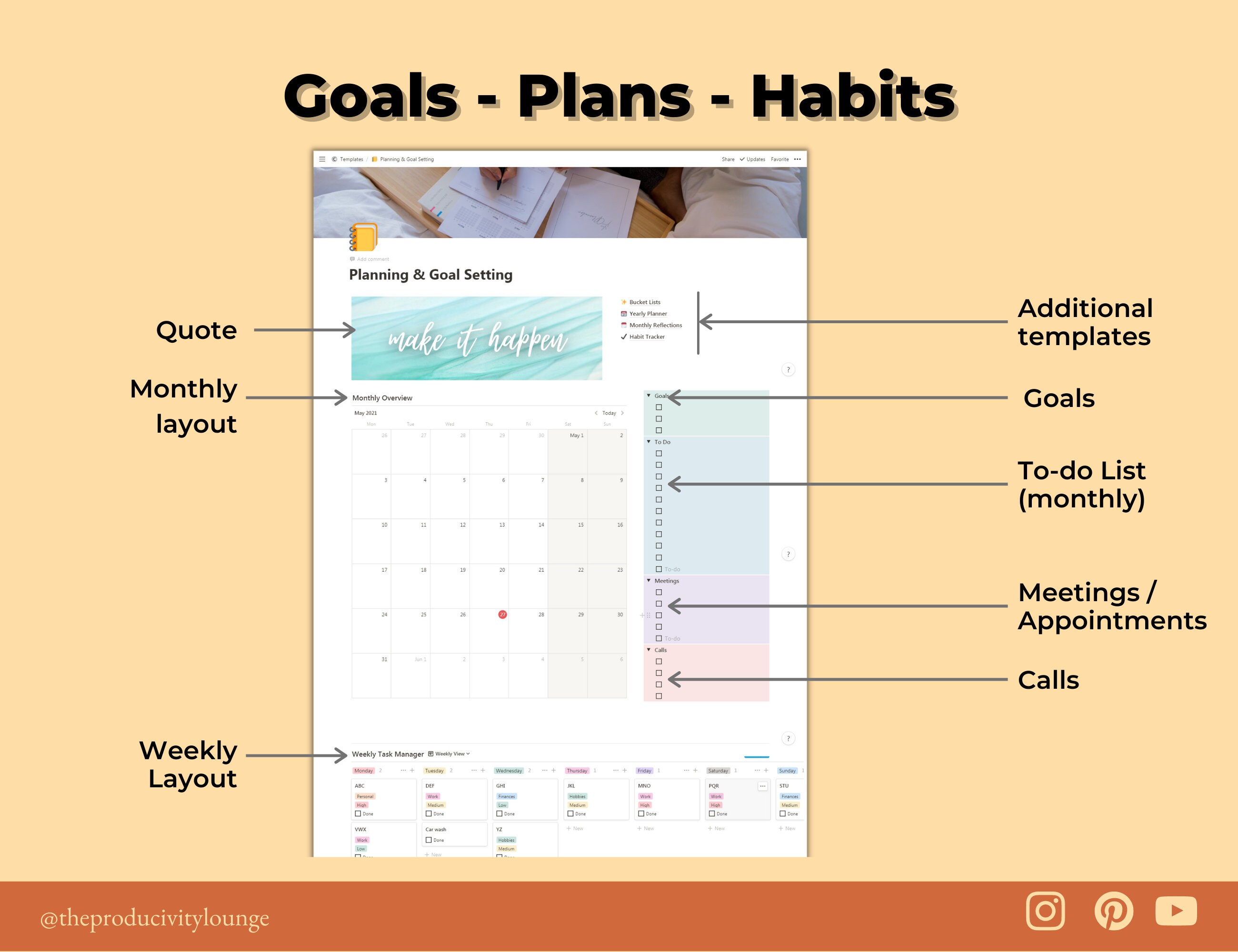 Notion Monthly Planner Template