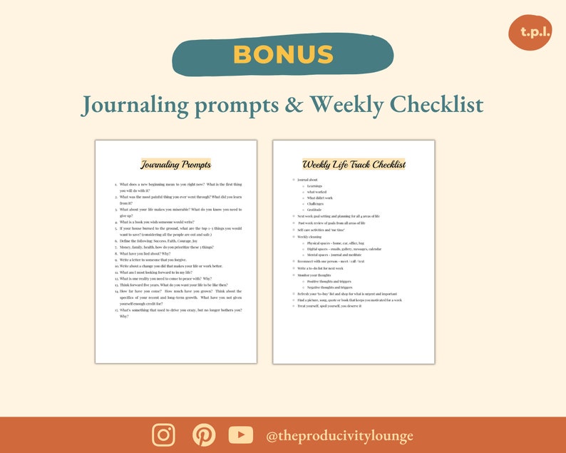 Life Reset Journal - Dream Life Printable Planner, Refresh Your Life ...