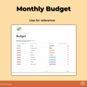 Notion budget template aesthetic - beersery
