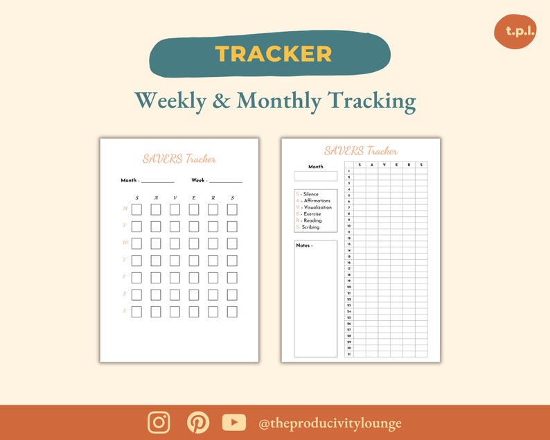 Miracle Morning Routine Planner - Miracle Morning Tracker, Life SAVERS ...