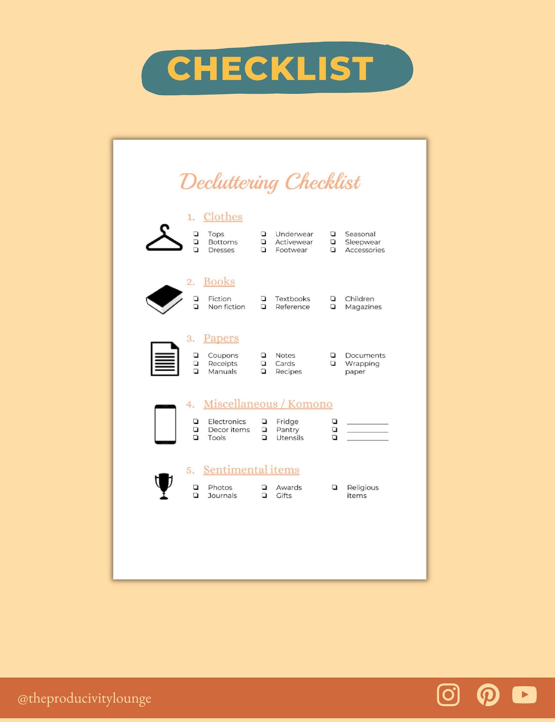 Konmari Method Printable Workbook Declutter Printable House - Etsy