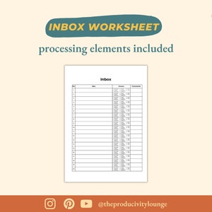 GTD Printable Planner Bundle: Getting Things Done Worksheets (editable ...