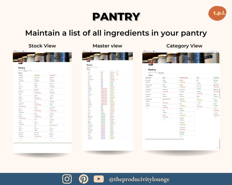 Notion Meal Planner Template Digital Family Meal Planner, Aesthetic ...