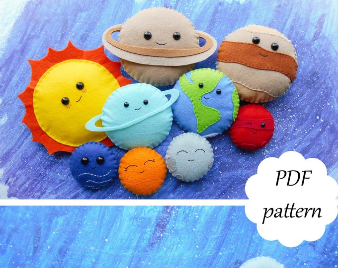 PDF Pattern for Women PDF Planets PDF Solar System Felt Planets ...