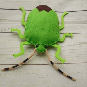 Felt Green Stinkbug Realistic Stinkbug Figurine Felt Beetle for Young ...