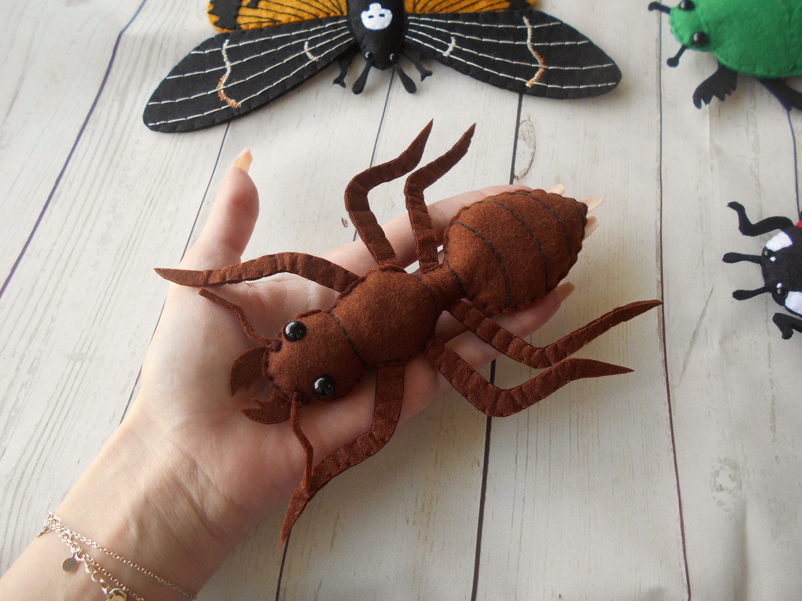 Bugs Collection From Felt, Realistic Beetle Toys, Learn Nature Felted ...