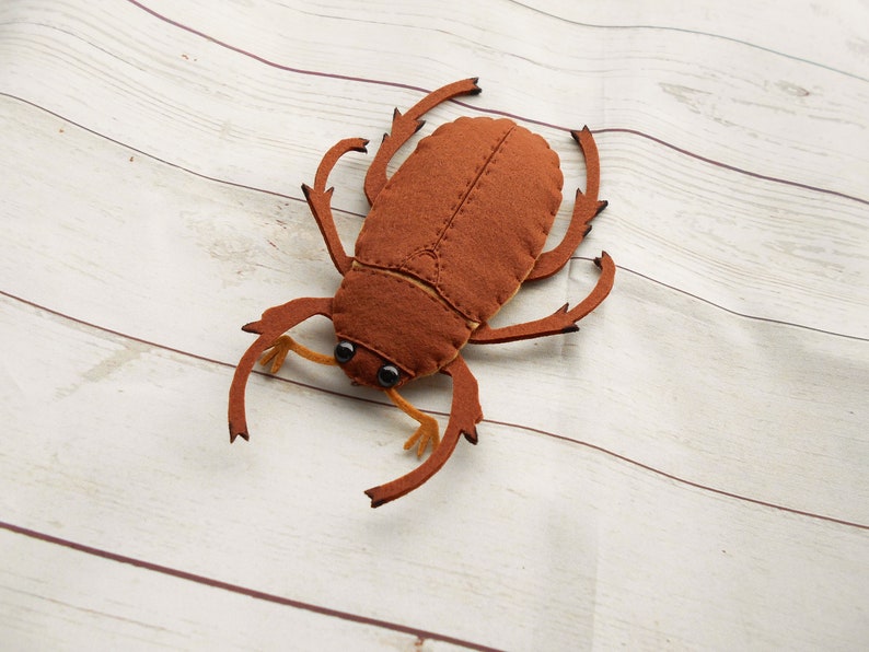 Realistic June Bug From Felt Brown June Bug Figure Felted June Beetle ...