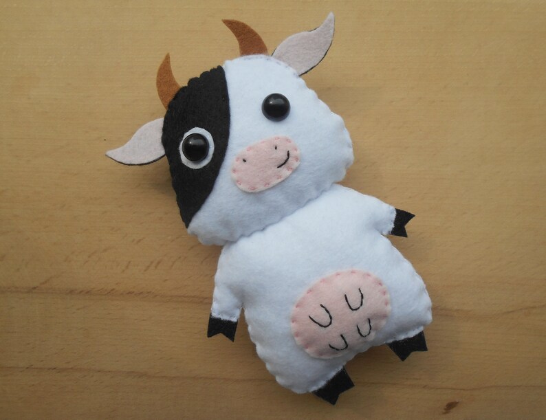 Farm Animals PDF Pattern Cow PDF Pattern Felted Cow Felt Cow PDF Sewing ...