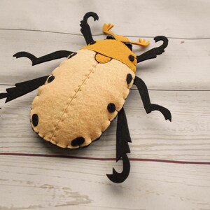 Realistic Grapevine Beetle From Felt Felted Pelidnota Punctata Beige ...