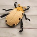 Realistic Grapevine Beetle From Felt Felted Pelidnota Punctata Beige ...